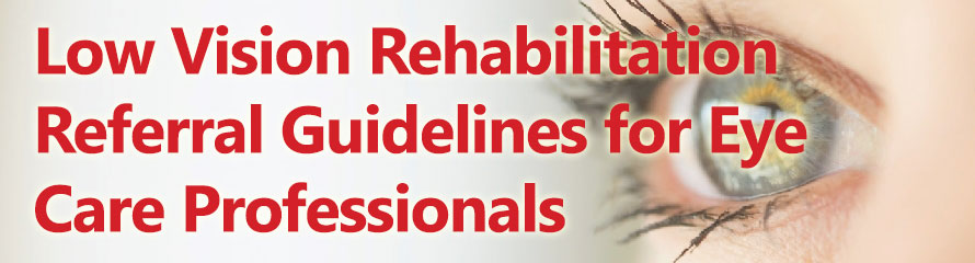 Low Vision Rehab Referral Guidelines New England Low Vision Low Vision Rehab Referral Guidelines New England Low Vision