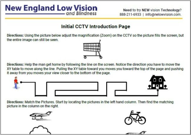 CCTV Practice Sheets Request Form - 2 of 3x - New England Low Vision