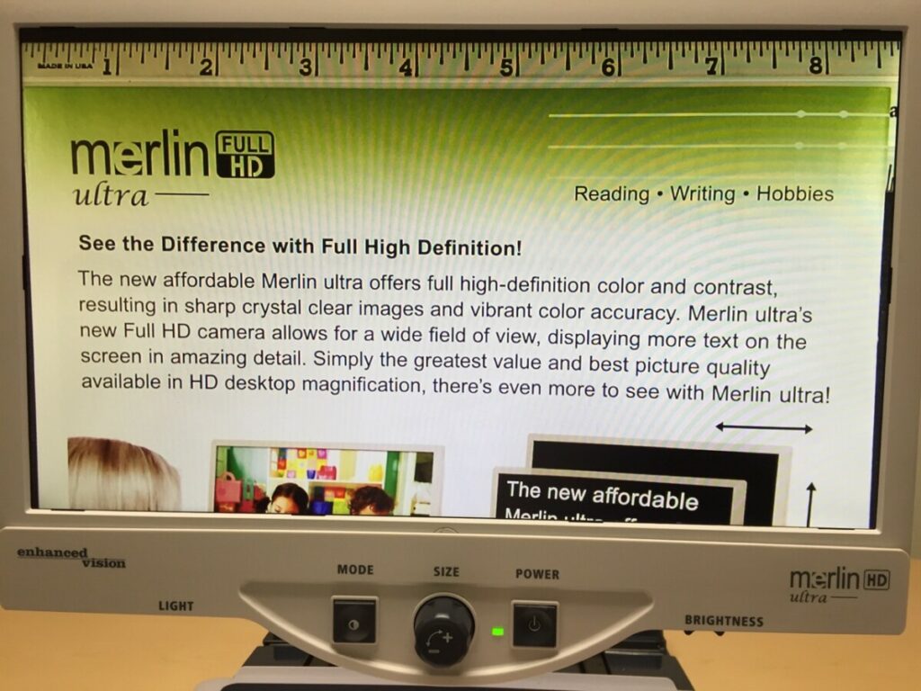Merlin Ultra HD video magnifier