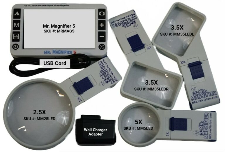 Mr. Magnifier Handheld Magnifier Kit With Carry Case - New England Low ...