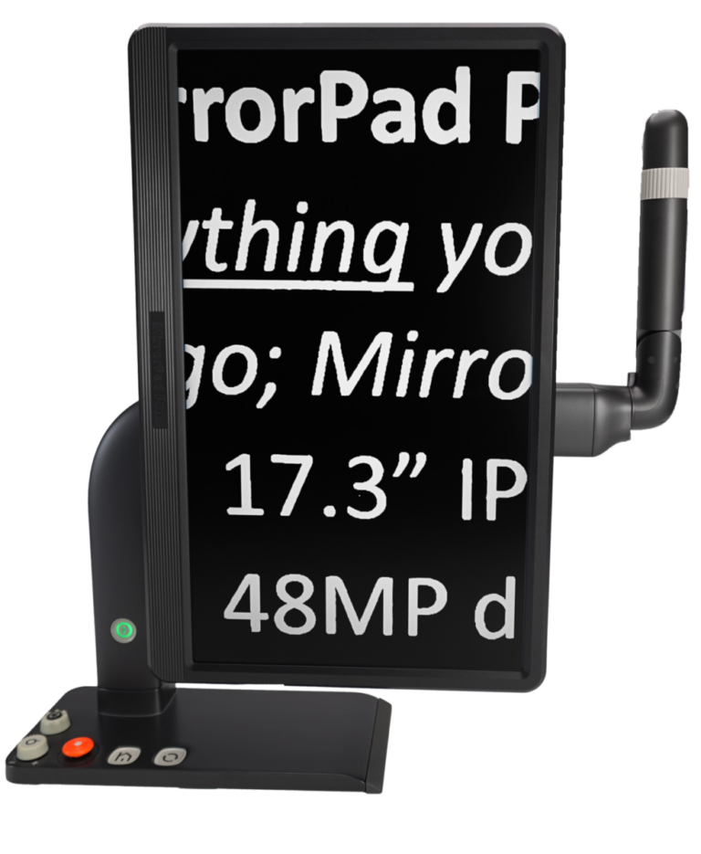 MirrorPad Pro Desktop Magnifier With Carrying Case - New England Low Vision