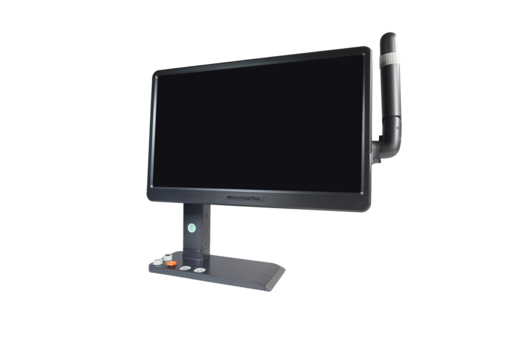 MirrorPad Plus Desktop Magnifier With Carrying Case - New England Low Vision